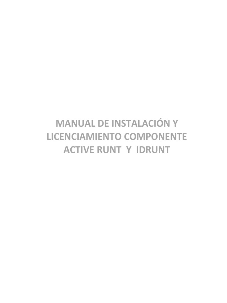 Manual de Instalacion Runt | PDF | Microsoft Windows | Software