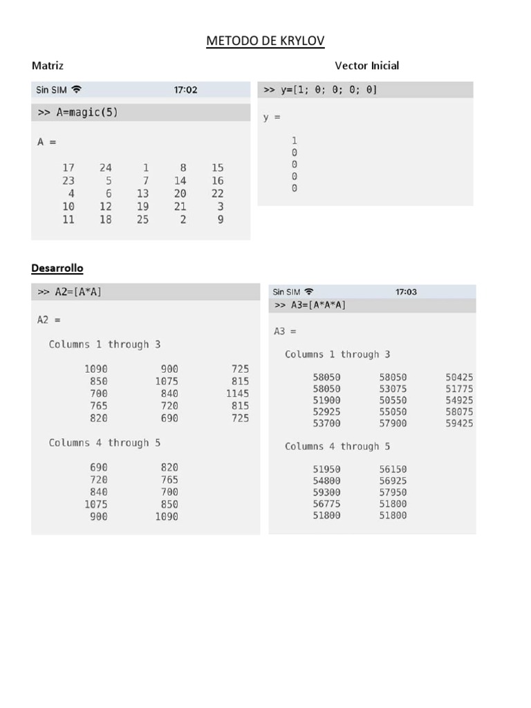 Metodo de Krylov PDF | PDF