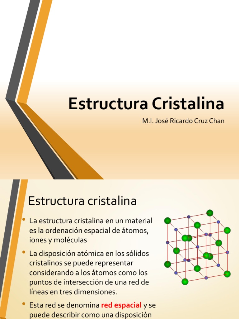 Estructura Cristalina | PDF | Estructura cristalina | Física de la ...
