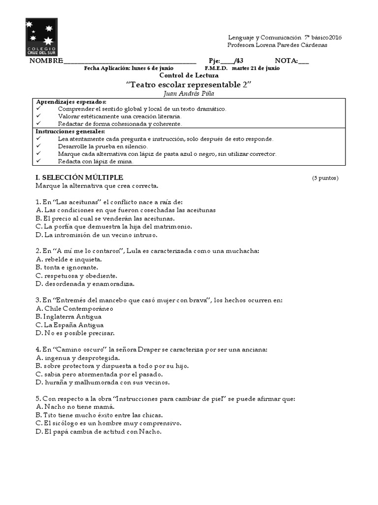 Teatro Escolar Representable 2 | PDF