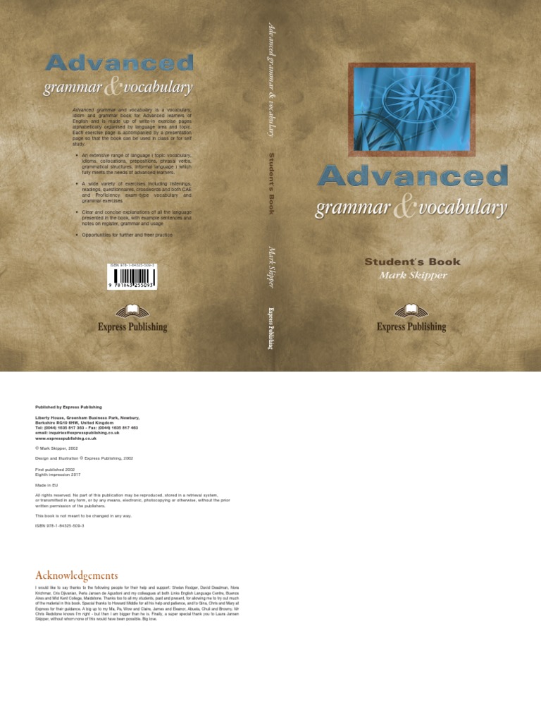 Advanced Grammar Vocabulary | PDF | Phrase | Verb