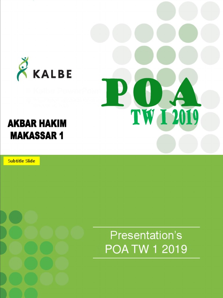 Template PowerPoint Kalbe 2018 Plus KALBE Is YOU | PDF
