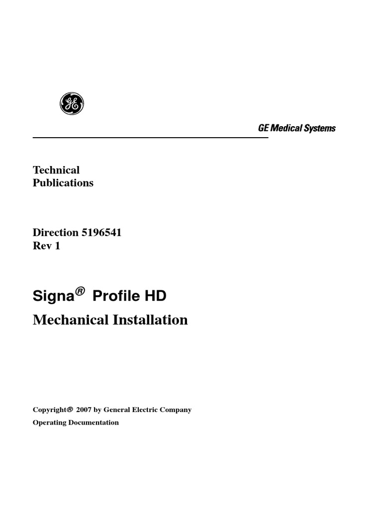 Instalacion Resonador Ge Signa Profile | PDF | Manufactured Goods | Nature