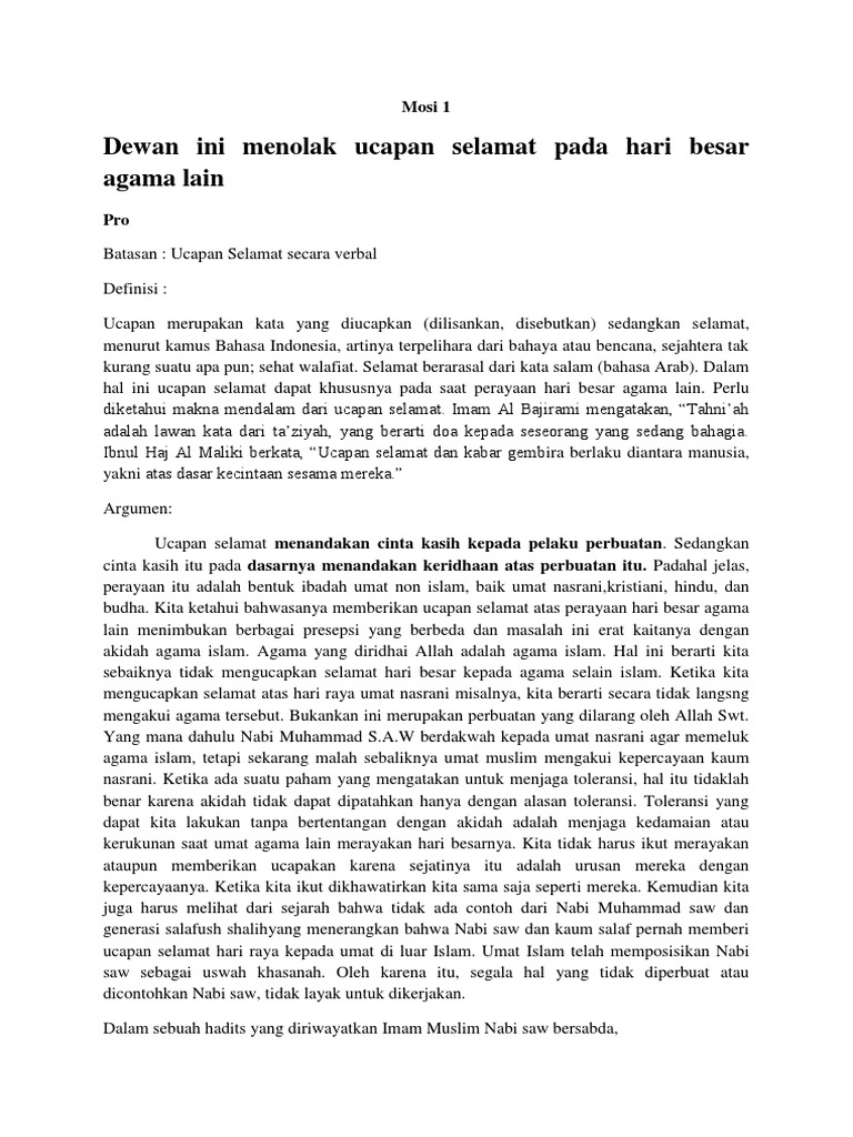 Mosi Debat Edisi Rev | PDF