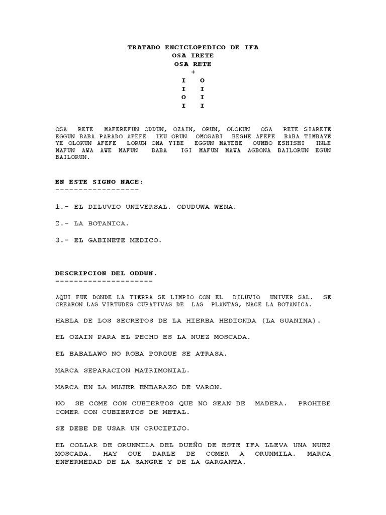 Osa Irete | PDF | Santeria | Religión étnica