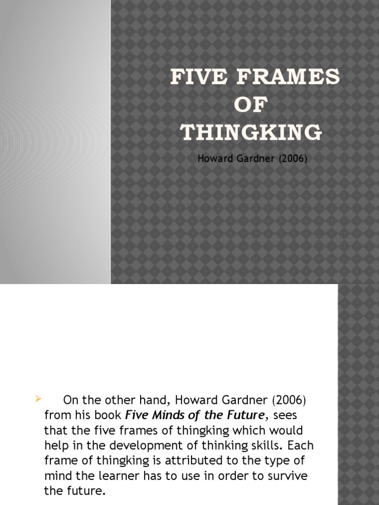 Five Frames of Thinking (Vanessa Keith Pasco) | PDF