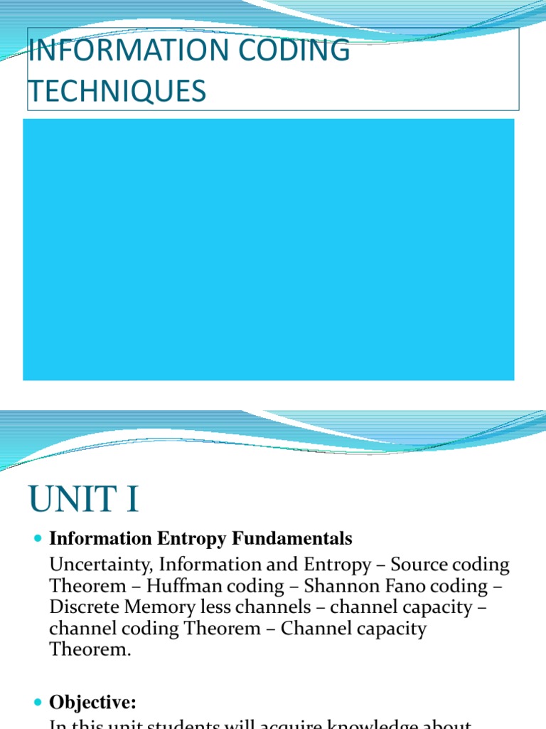Information Coding Techniques | PDF | Code | Data Compression