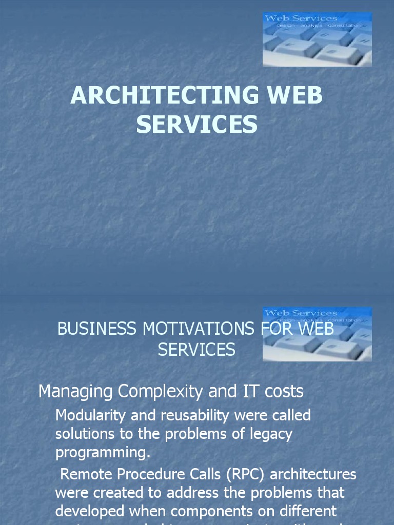 Architecting Web Services | PDF | Service Oriented Architecture | Web Service
