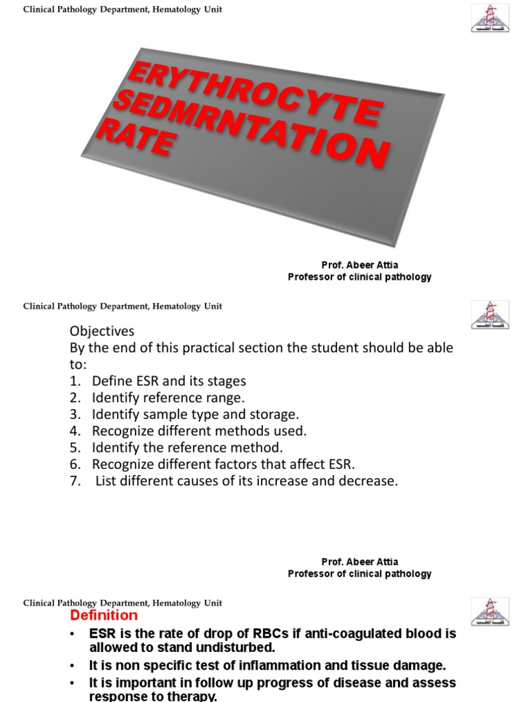 ESR PCV Retic | PDF | Anemia | Red Blood Cell