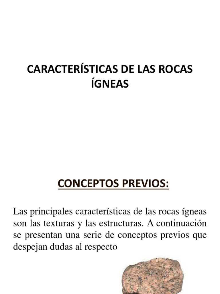 Cato V Características de Las Rocas Ígneas y Conceptos Previos 1 | PDF ...