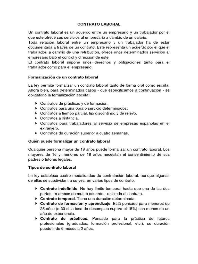 Guía Esencial de Contratos Laborales | PDF | Salario | Economias