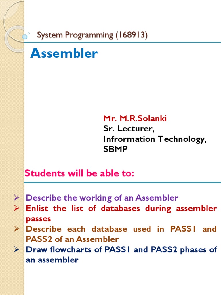 Assembler | PDF | Assembly Language | Subroutine