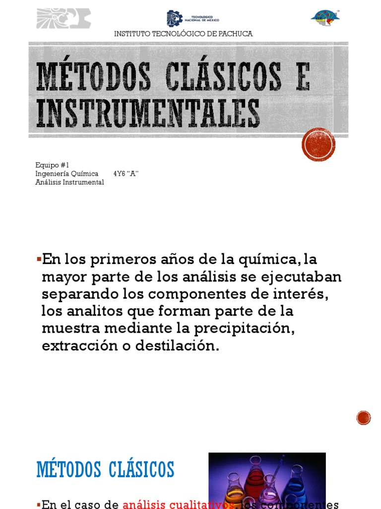 Métodos Clásicos e Instrumentales | PDF | Valoración | Química