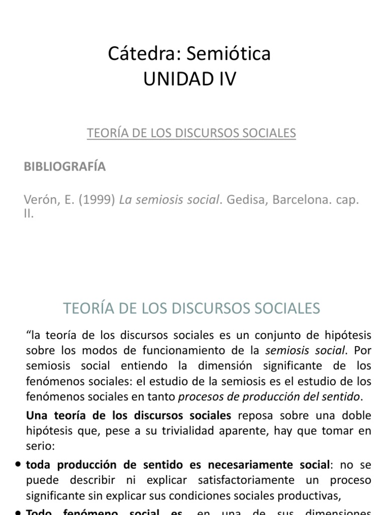 Teoria Discursos Sociales 2 | PDF | Sociedad | Teoría