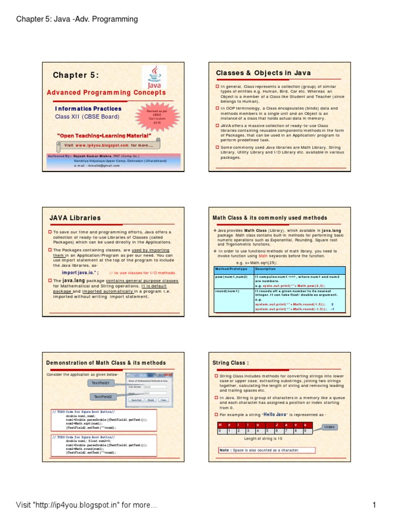 Chapter5 PDF | PDF | String (Computer Science) | Class (Computer Programming)