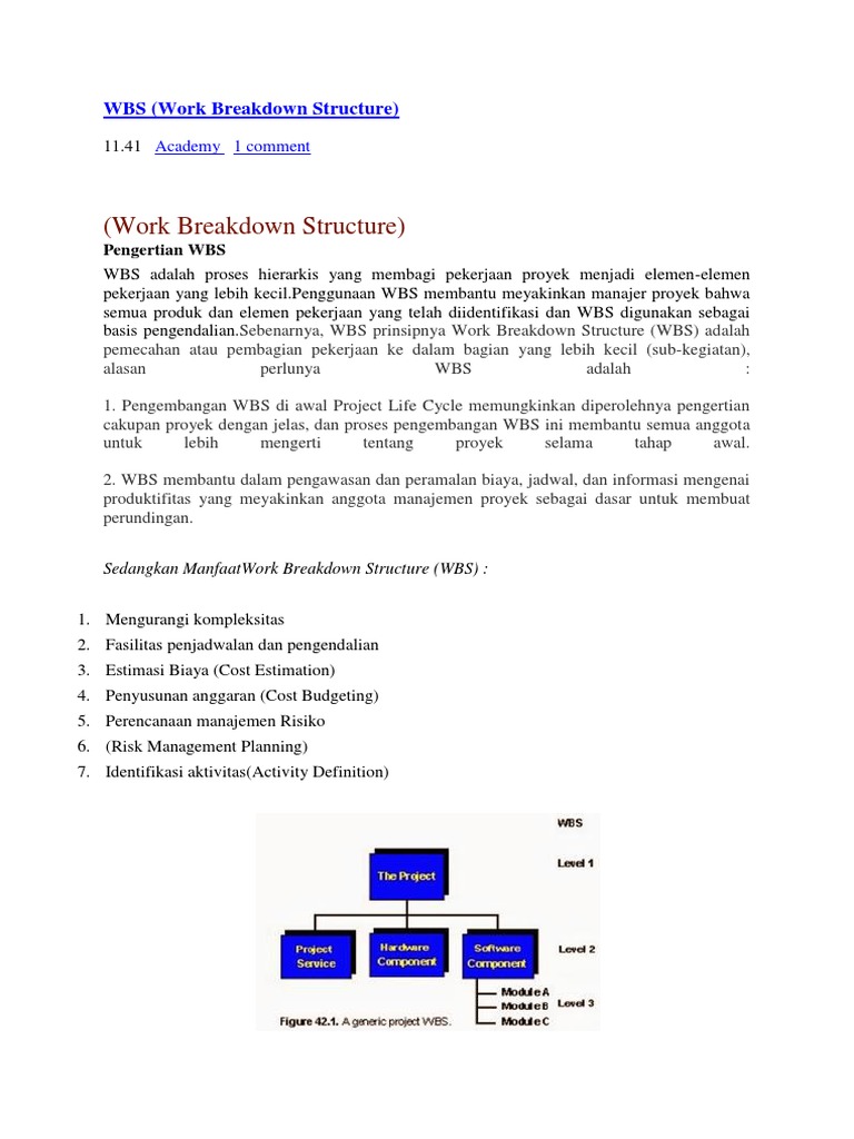 WBS (Work Breakdown Structure) | PDF | Bisnis | Seni