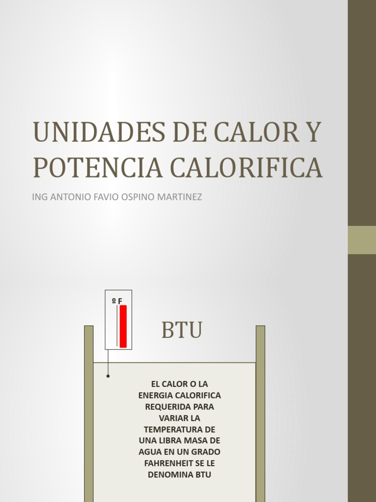 Unidades de Calor y Potencia Calorifica | PDF