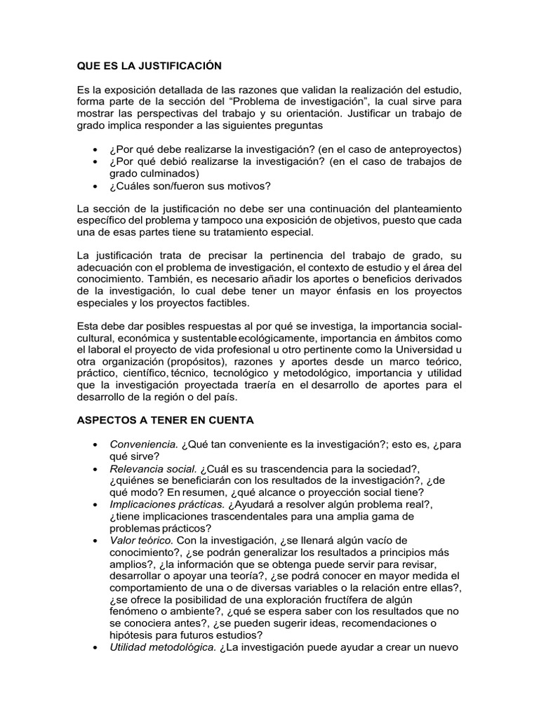 Que Es Una Justificacion PDF | PDF | Conocimiento | Teoría