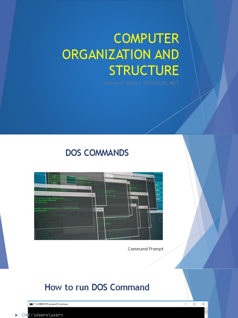 Presentation 3 - Computer Organization and Structure | PDF | Directory (Computing) | Dos
