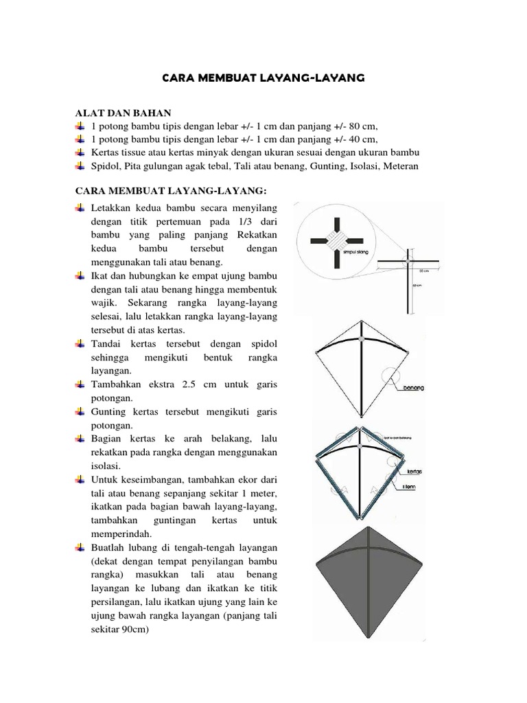 Cara Membuat Layang-Layang | PDF