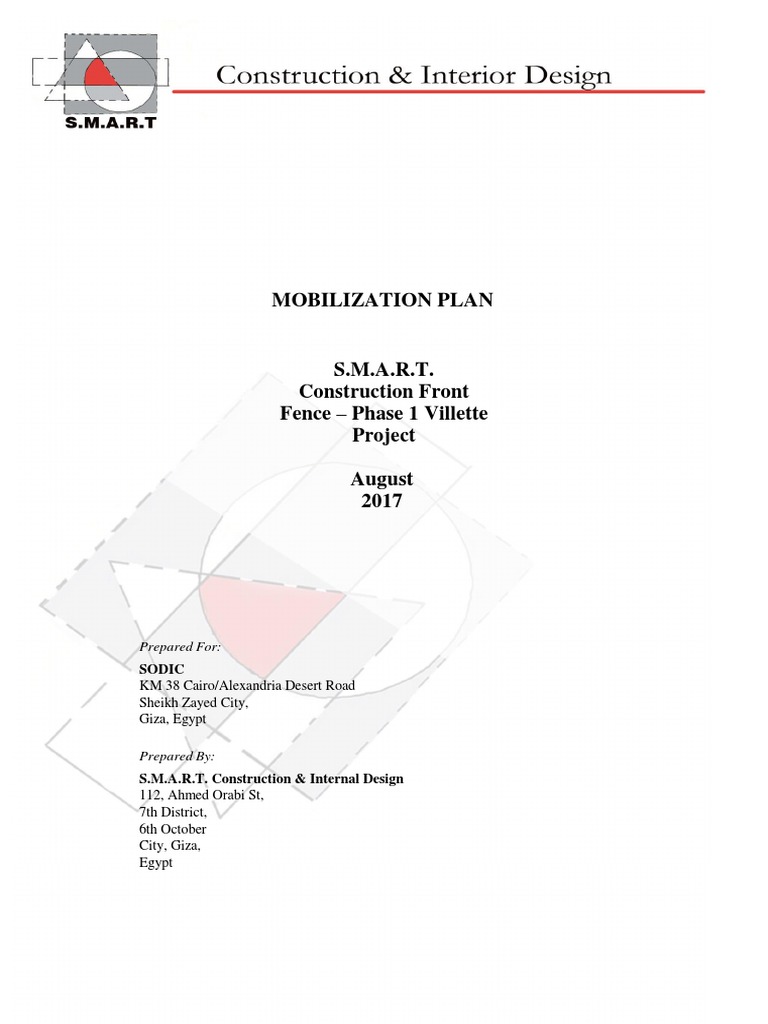 Mobilization Plan V | PDF | Construction Management | Business