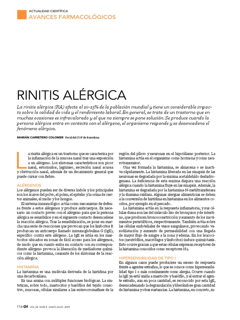 Rinitis Alergica | PDF | Alergia | Inmunología