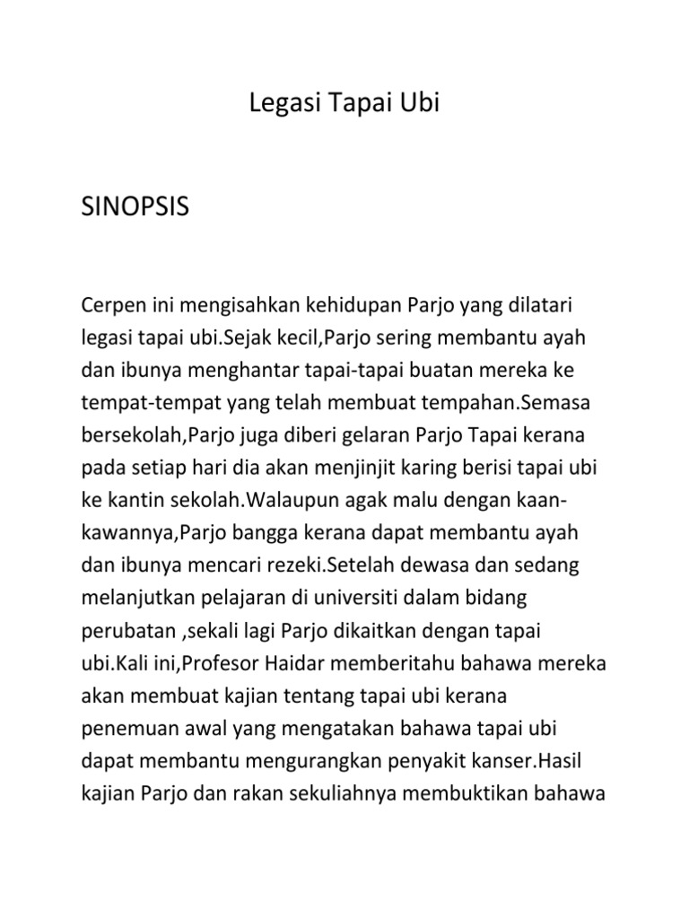 Legasi Tapai Ubi Nisa | PDF