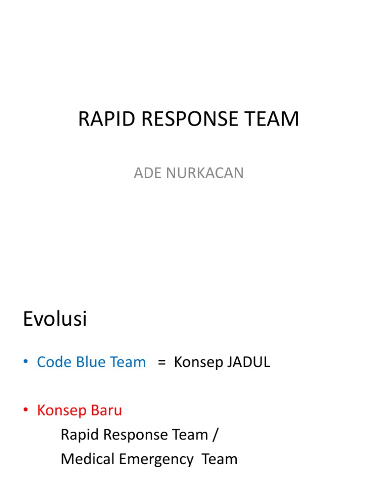 Rapid Response Team Overview | PDF