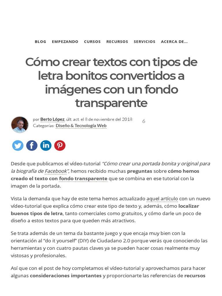 Cómo Crear Textos Con Tipos de Letra Bonitos Convertidos A Imágenes Con ...