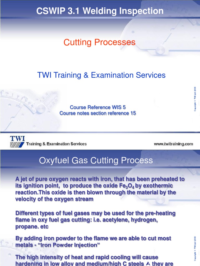 Thermal Cutting Processes | PDF | Industrial Processes | Physical Sciences