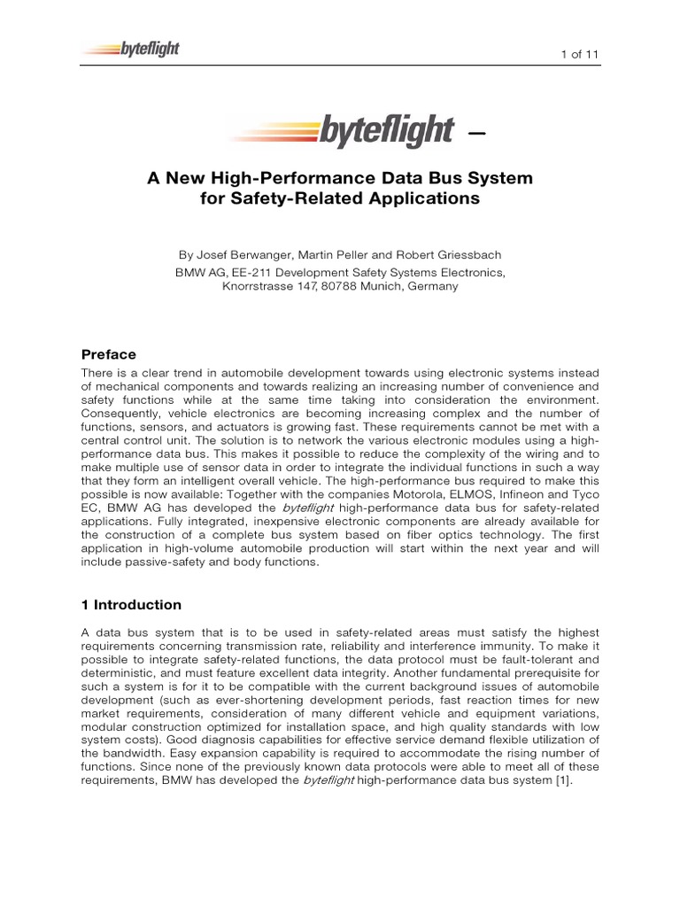 Byteflight Paper | Download Free PDF | Electronics | Business
