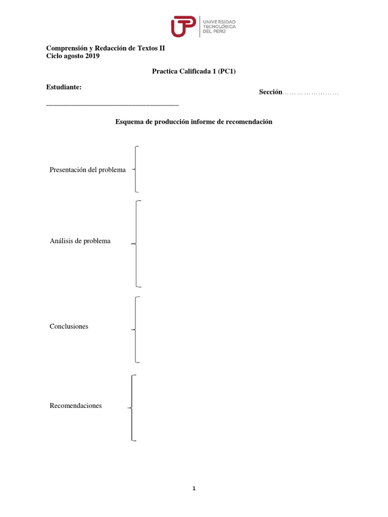 N041 7A-Esquema Del Informe de Recomendación | PDF | Negocios | Informática
