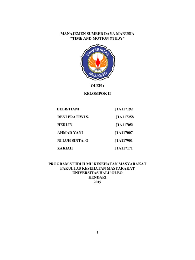 Time and Motion Study | PDF