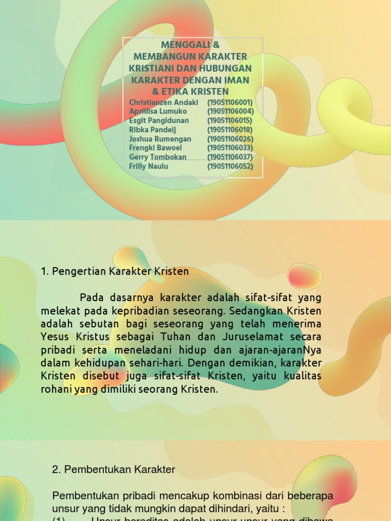 Menggali & Membangun Karakter Kristiani Dan Hubungan Karakter Dengan ...