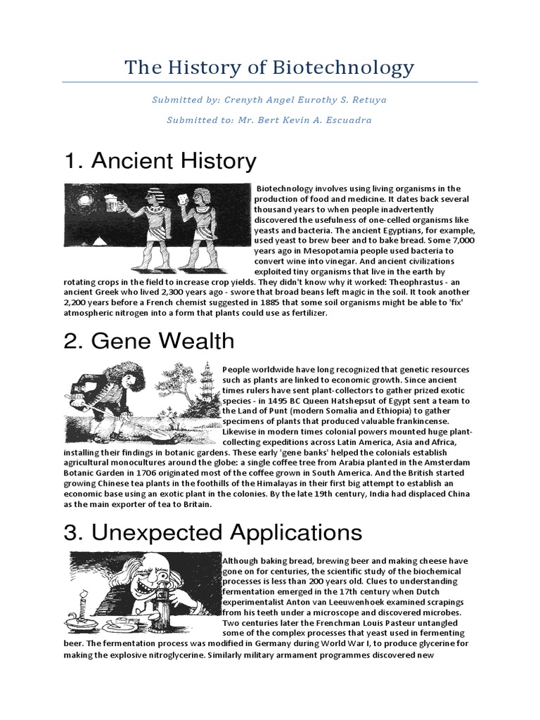 The History of Biotechnology (6!5!19) | PDF | Genetics | Agriculture
