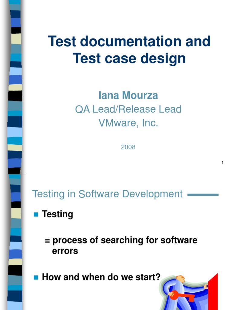 Test Documentation and Test Case Design: Qa Lead/Release Lead Vmware ...