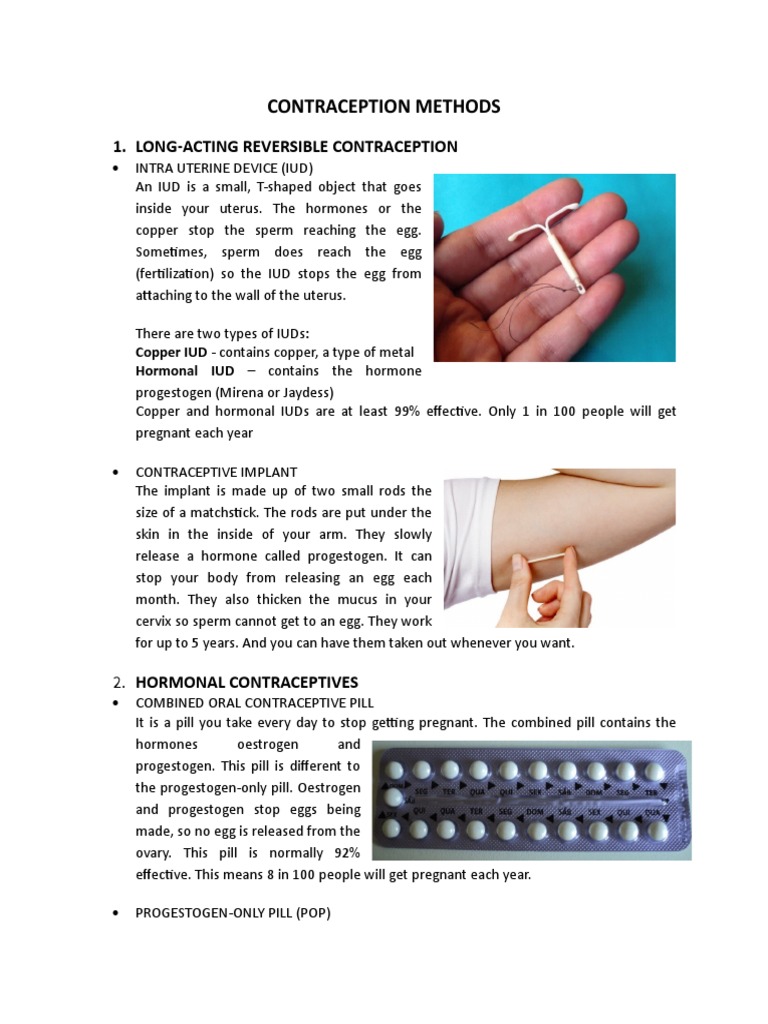 Contraception Methods Guide | PDF | Sexual Intercourse | Condom