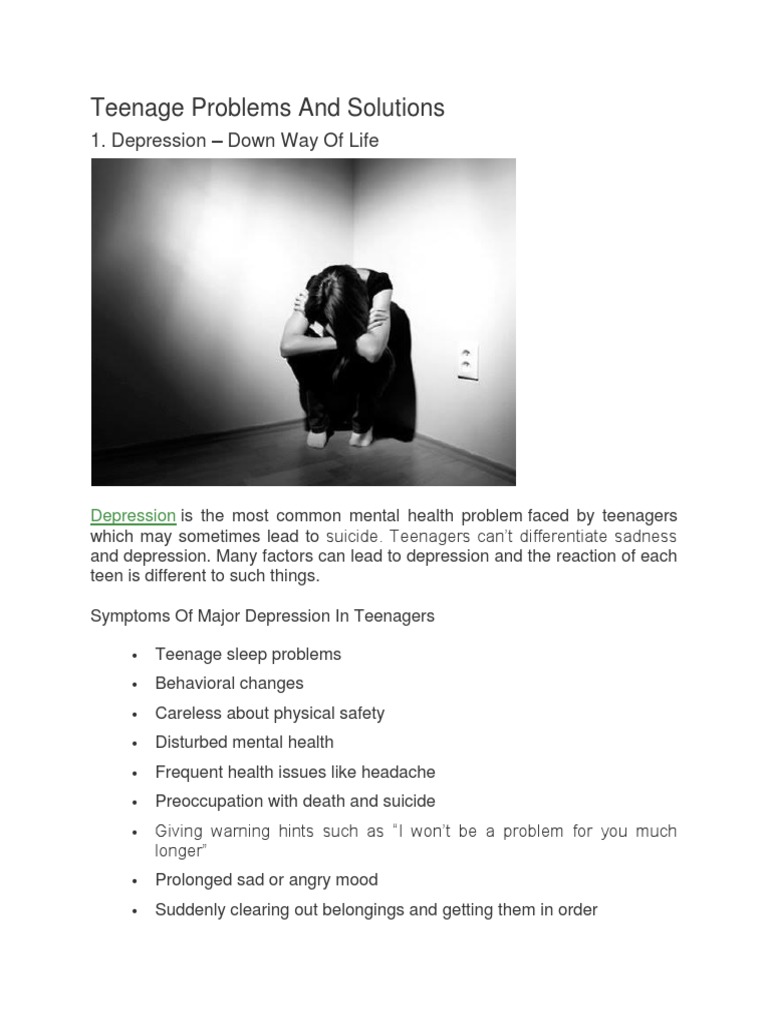 Teenage Problems and Solutions | PDF | Adolescence | Cyberbullying