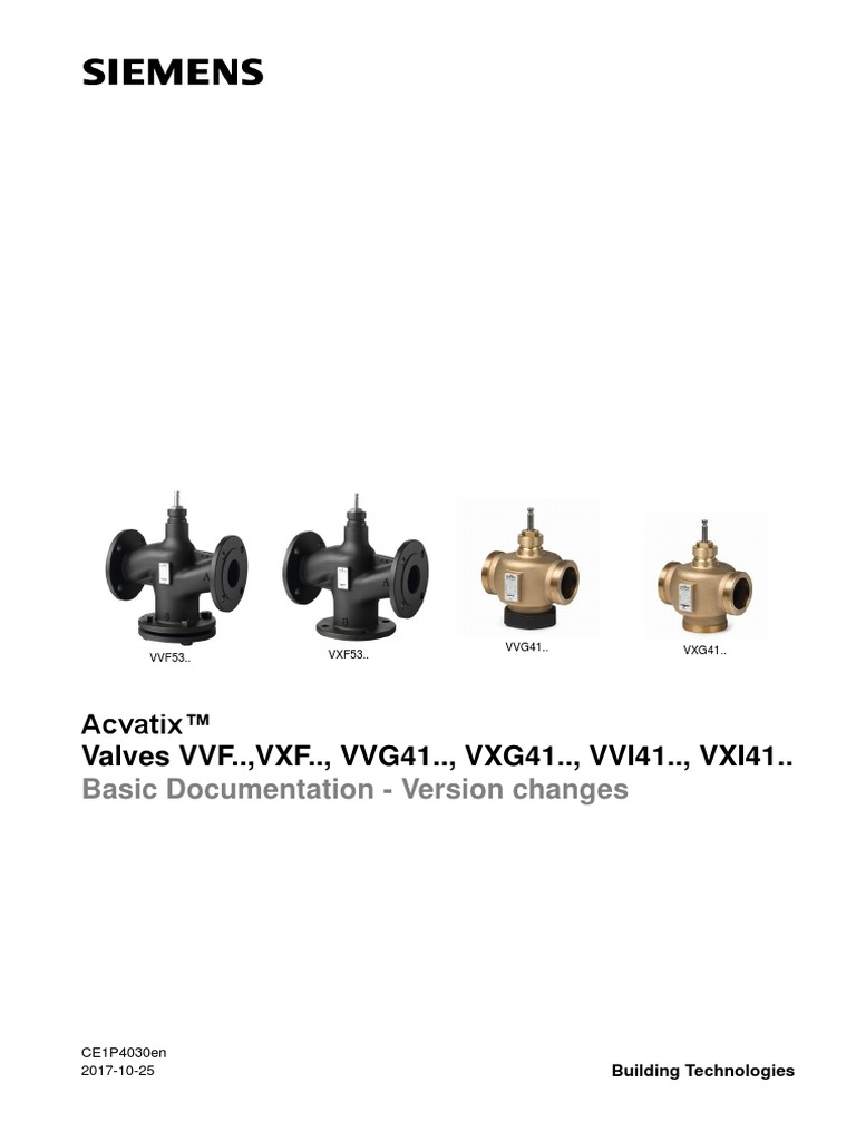 Siemens VXF PDF | PDF | Valve | Hvac