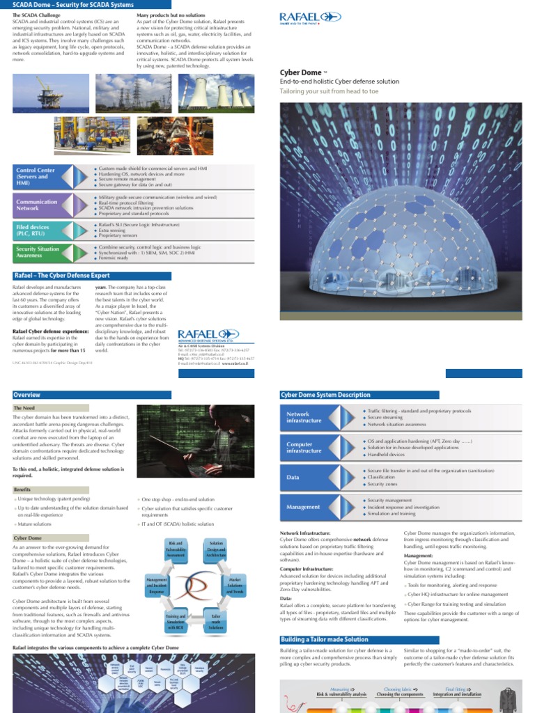 Cyber Dome Brochure Spread Sheet | PDF | Scada | Computer Security