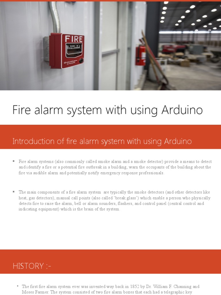 Fire Alarm System With Using Arduino | PDF | Arduino | Light Emitting Diode