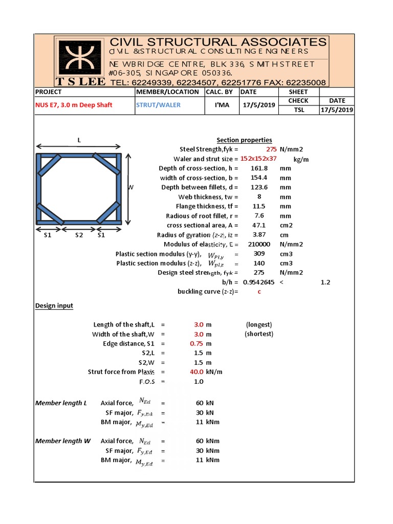 Waling Strut - Diagonal PDF | PDF | Solid Mechanics | Chemical Product ...