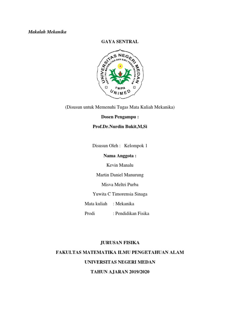 Gaya Sentral dalam Mekanika Fisika | PDF
