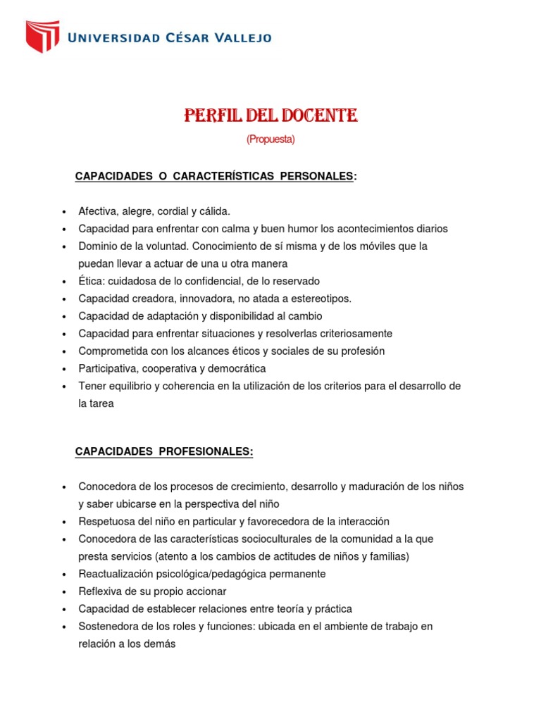 Perfil Del Docente | PDF | Maestros | Comunicación Perfil Del Docente | PDF | Maestros | Comunicación