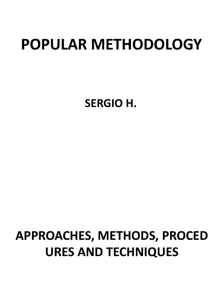 Popular Methodology (TEFL Methodology) | PDF | Second Language | Psychology