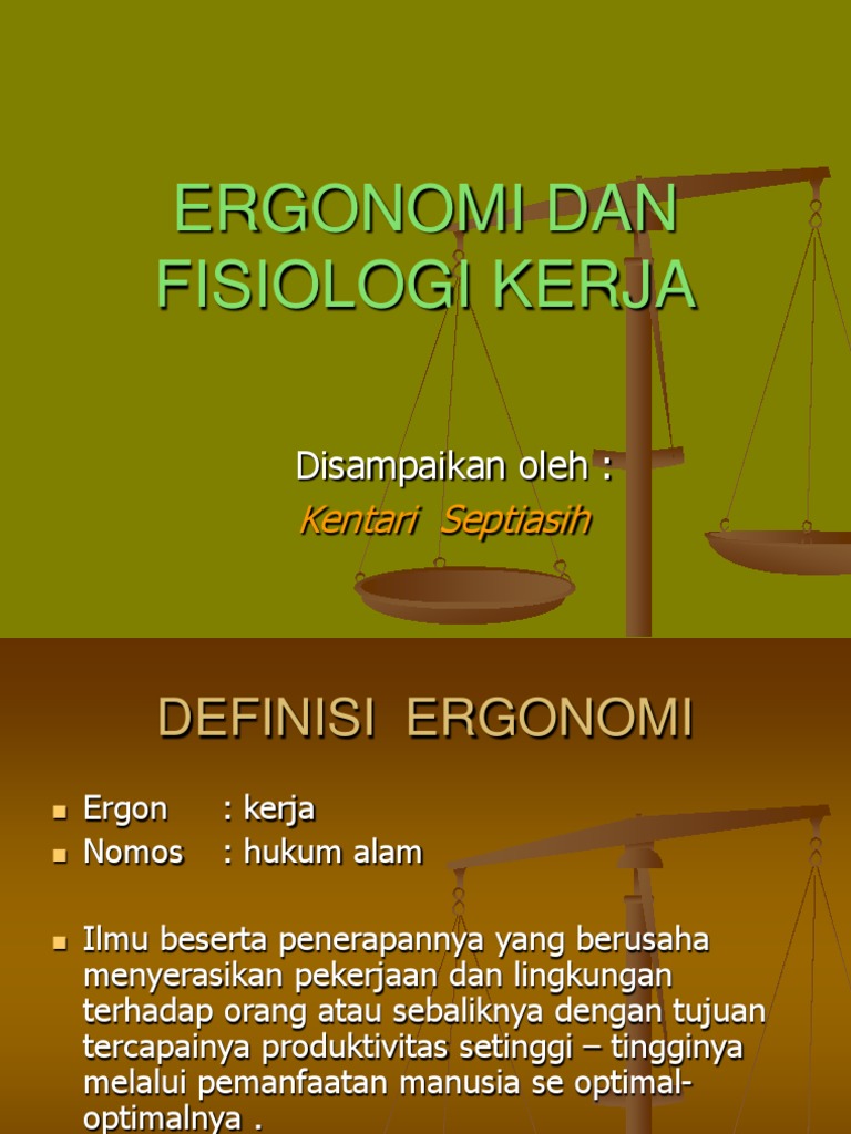 Ergonomi Dan Fisiologi Kerja | PDF