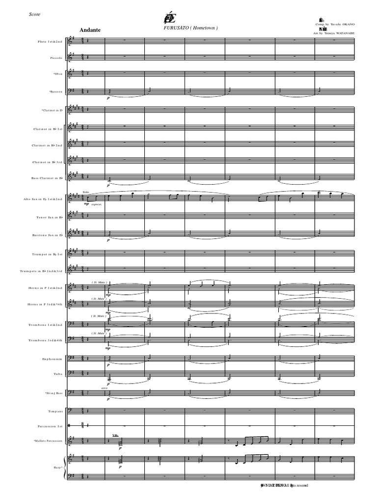 Furusato | PDF | Compositions | Classical Music