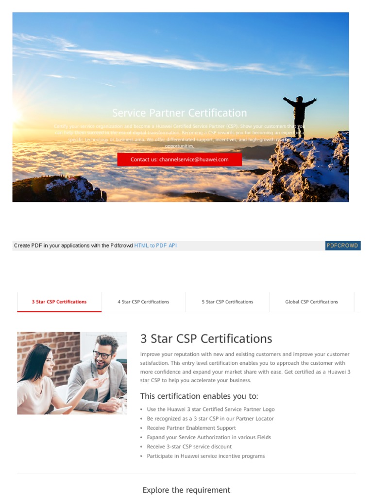 Huawei 3 Star CSP Certifications | PDF | Cloud Computing | Computer ...