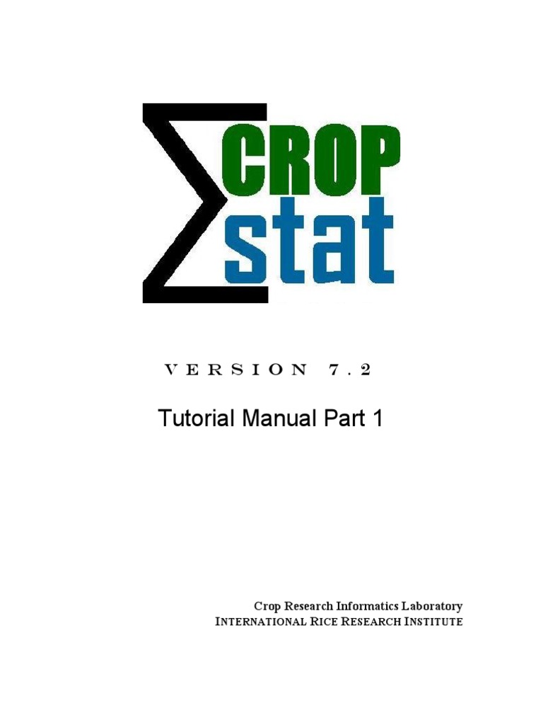 CropStat Tutorial Part 1 | PDF | Data Analysis | Logistic Regression