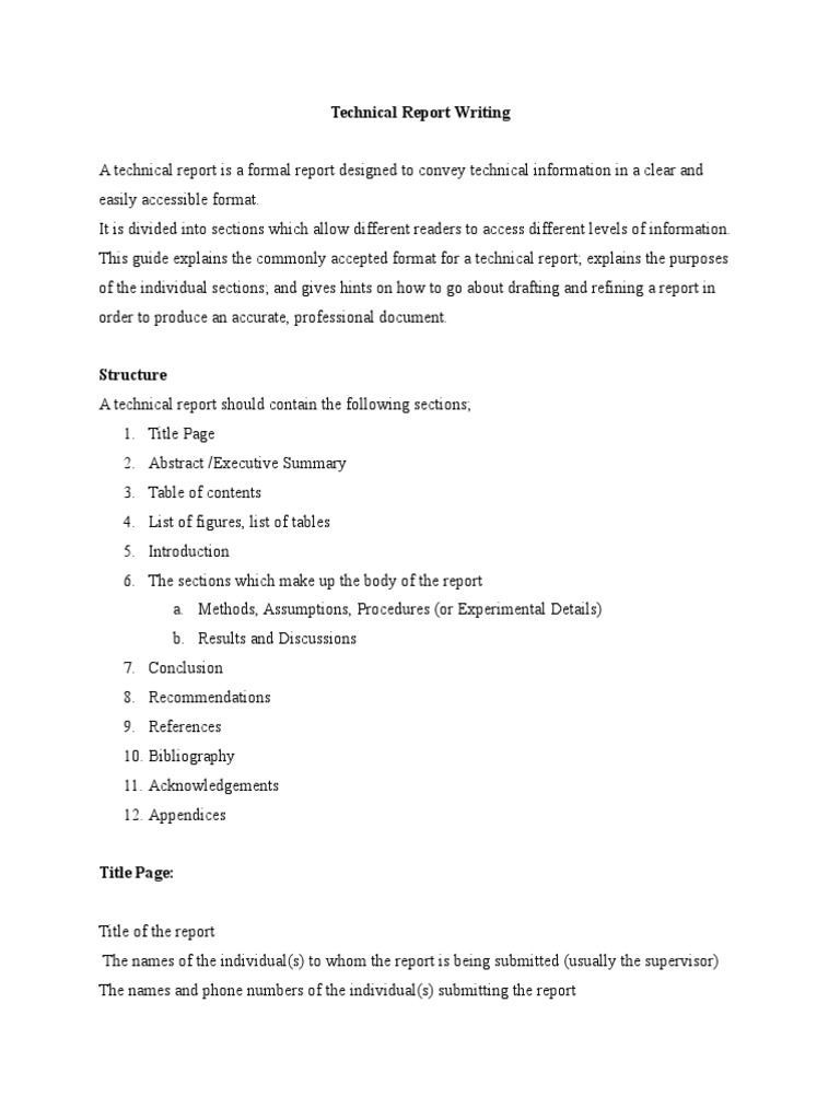 Technical Report Writing | PDF | Abstract (Summary) | Experiment